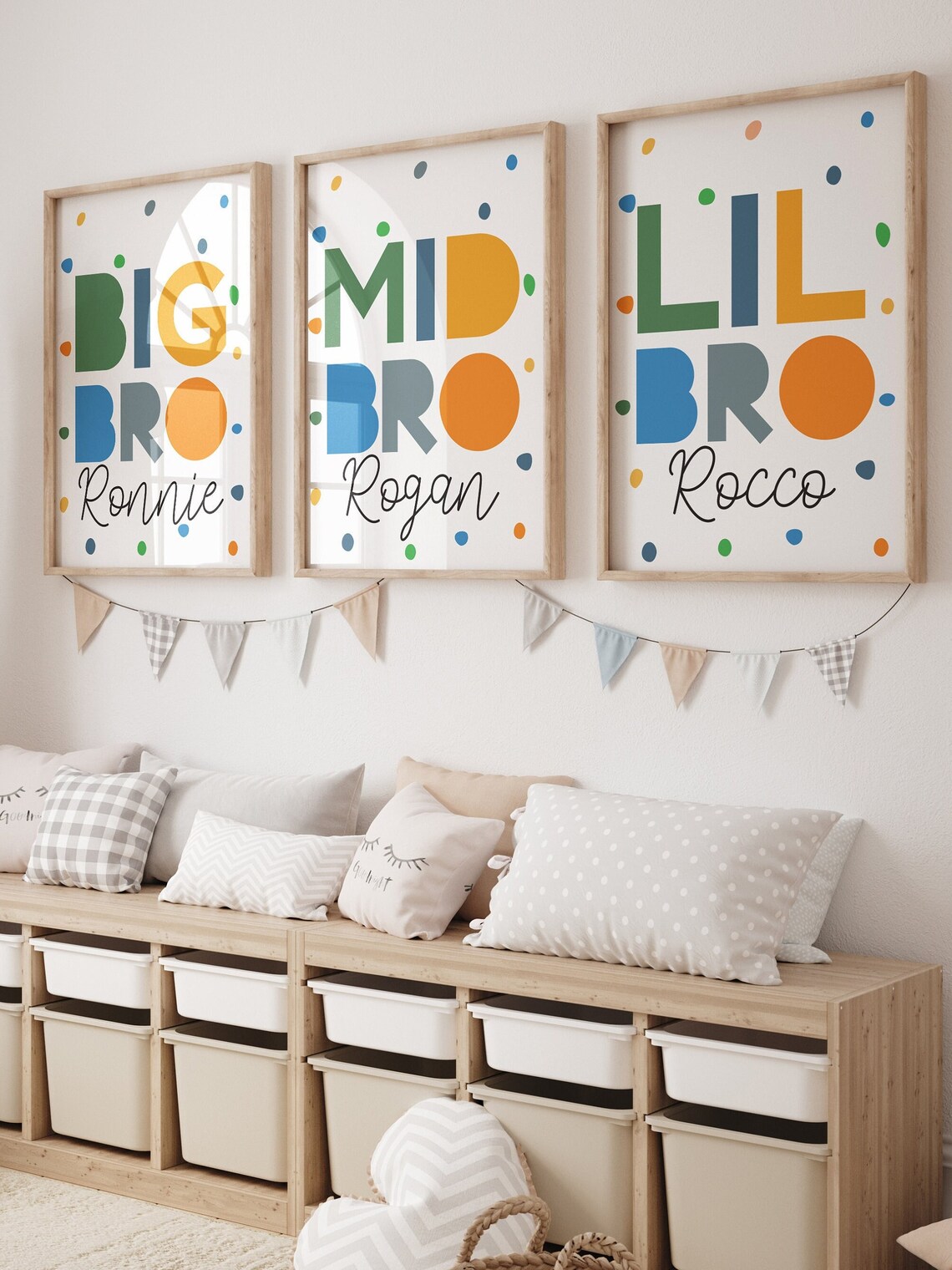 Set of 3 Boys Bedroom Prints, Brothers Print Set, Shared Bedroom, Boys ...