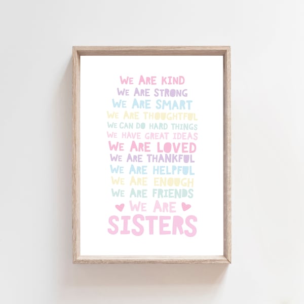 Sisters Wall Art - Etsy