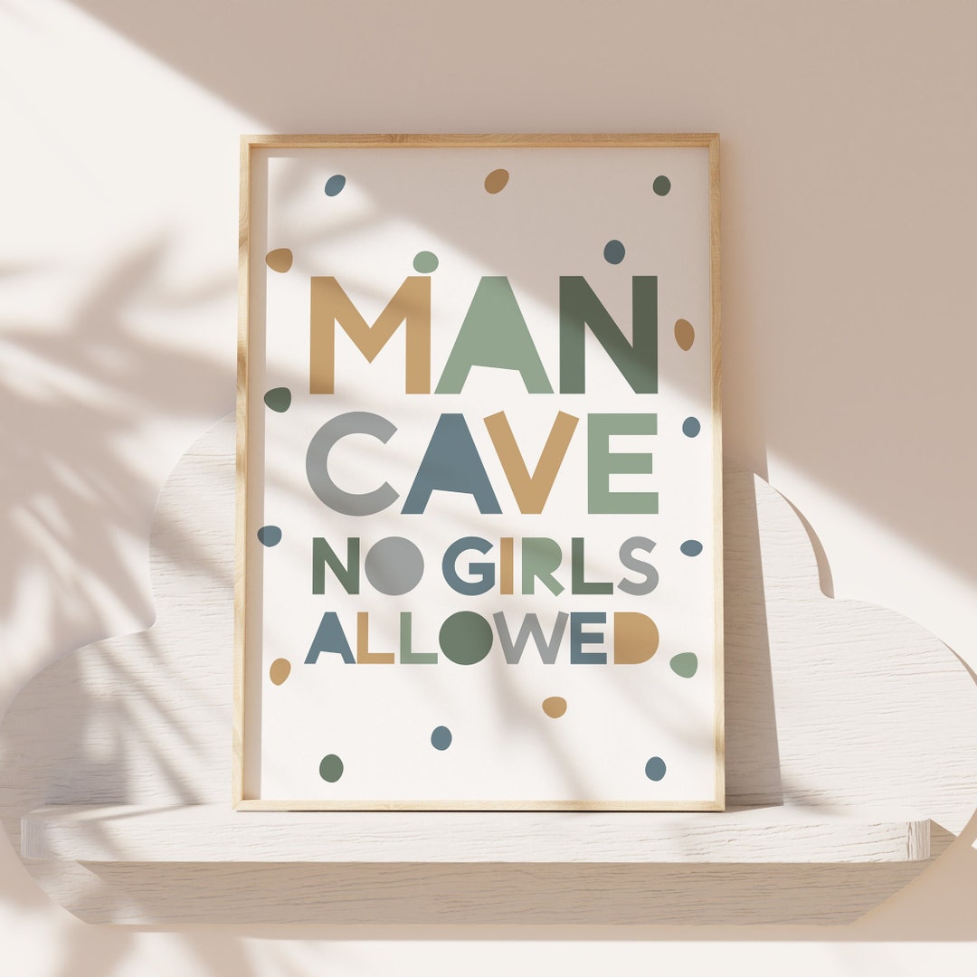 Sage Green Little Man Cave Print, Boys Nursery Prints, Boys Bedroom ...