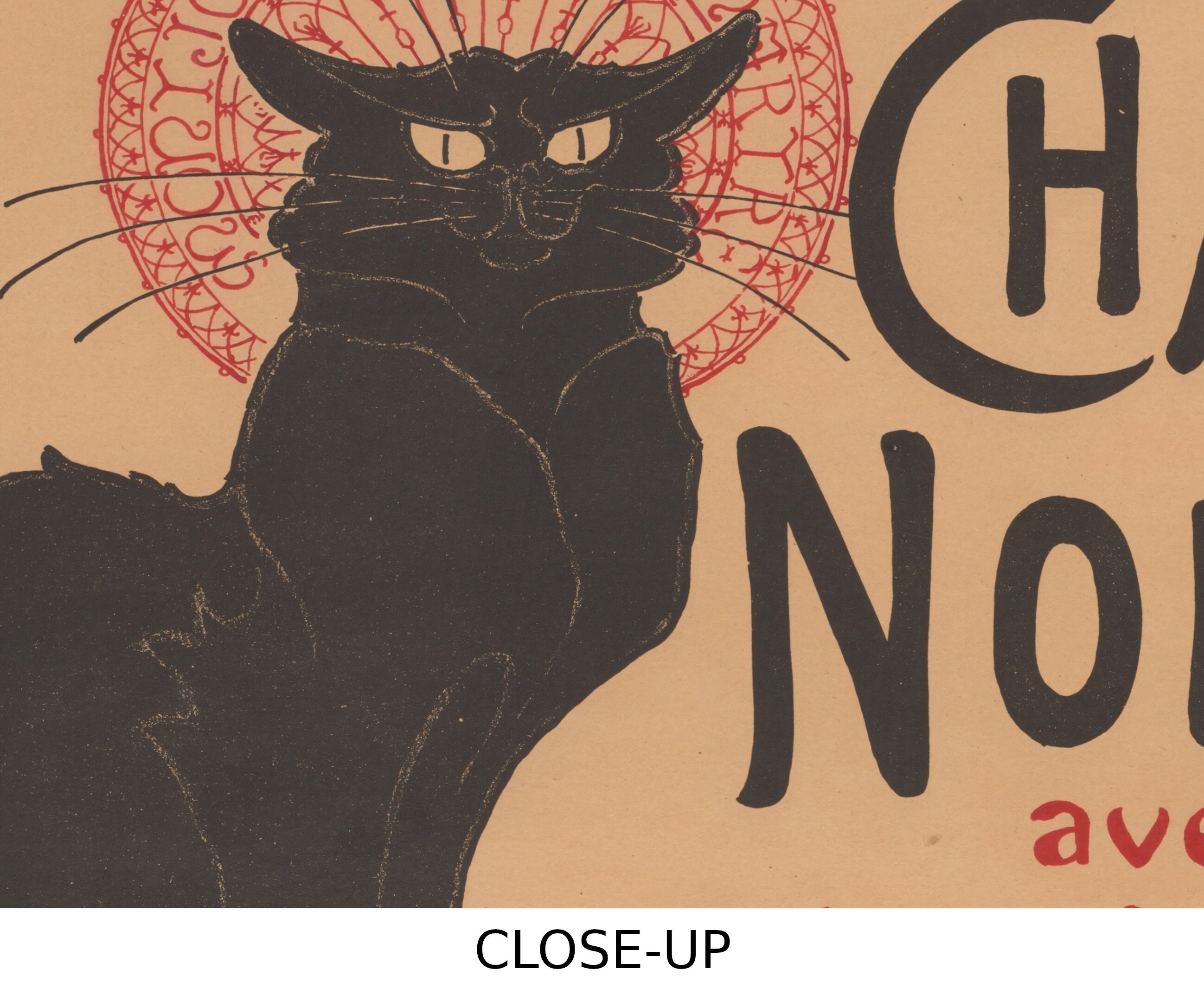 Le Chat Noir Print, Black Cat Wall Art, Chat Noir Print, Vintage Poster ...