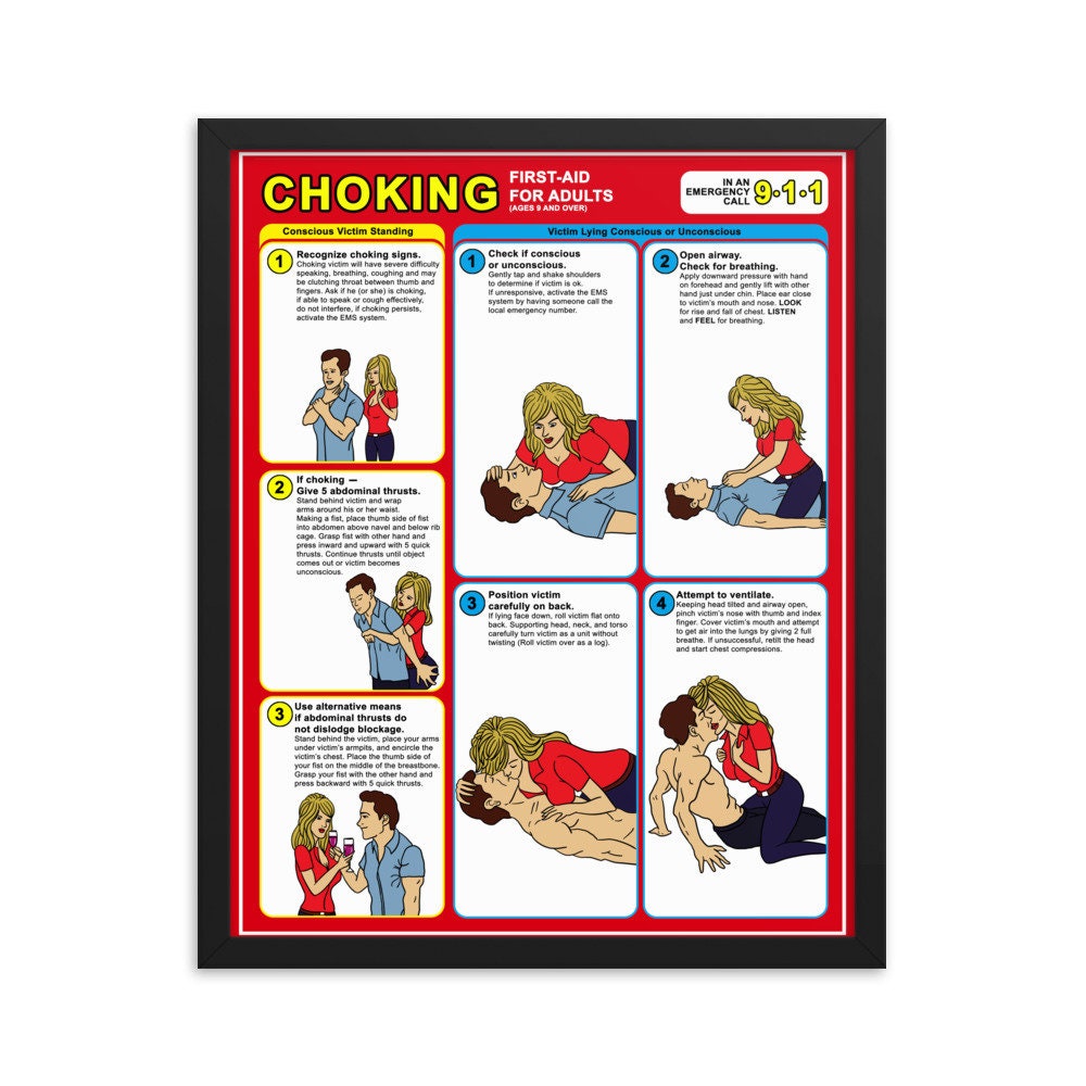 New Girl Cpr Poster Sexy Cpr Poster New Girl Poster Funny Cpr Poster Choking First Aid