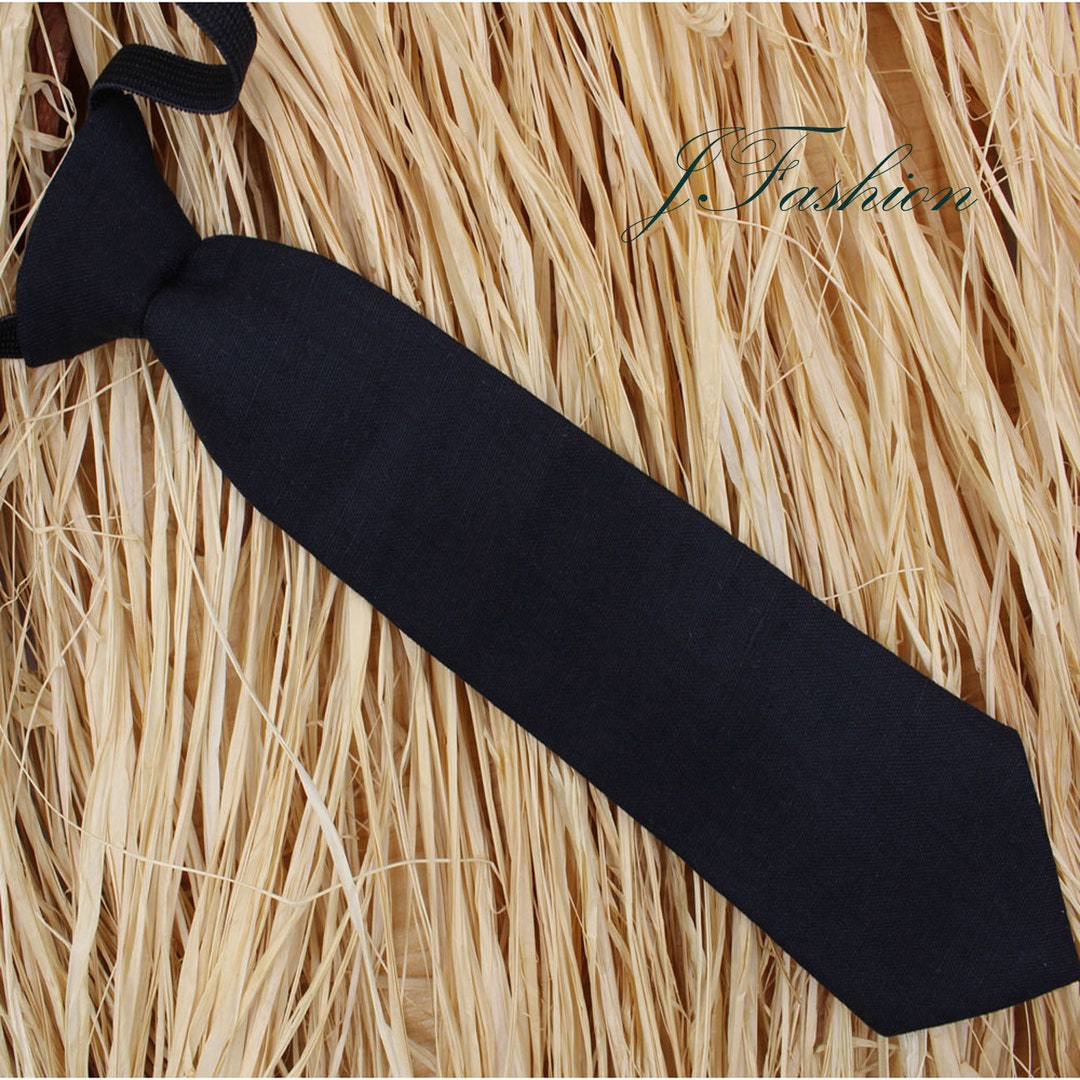 Black Linen Baby Necktie: Handmade Boy's Tie - Etsy
