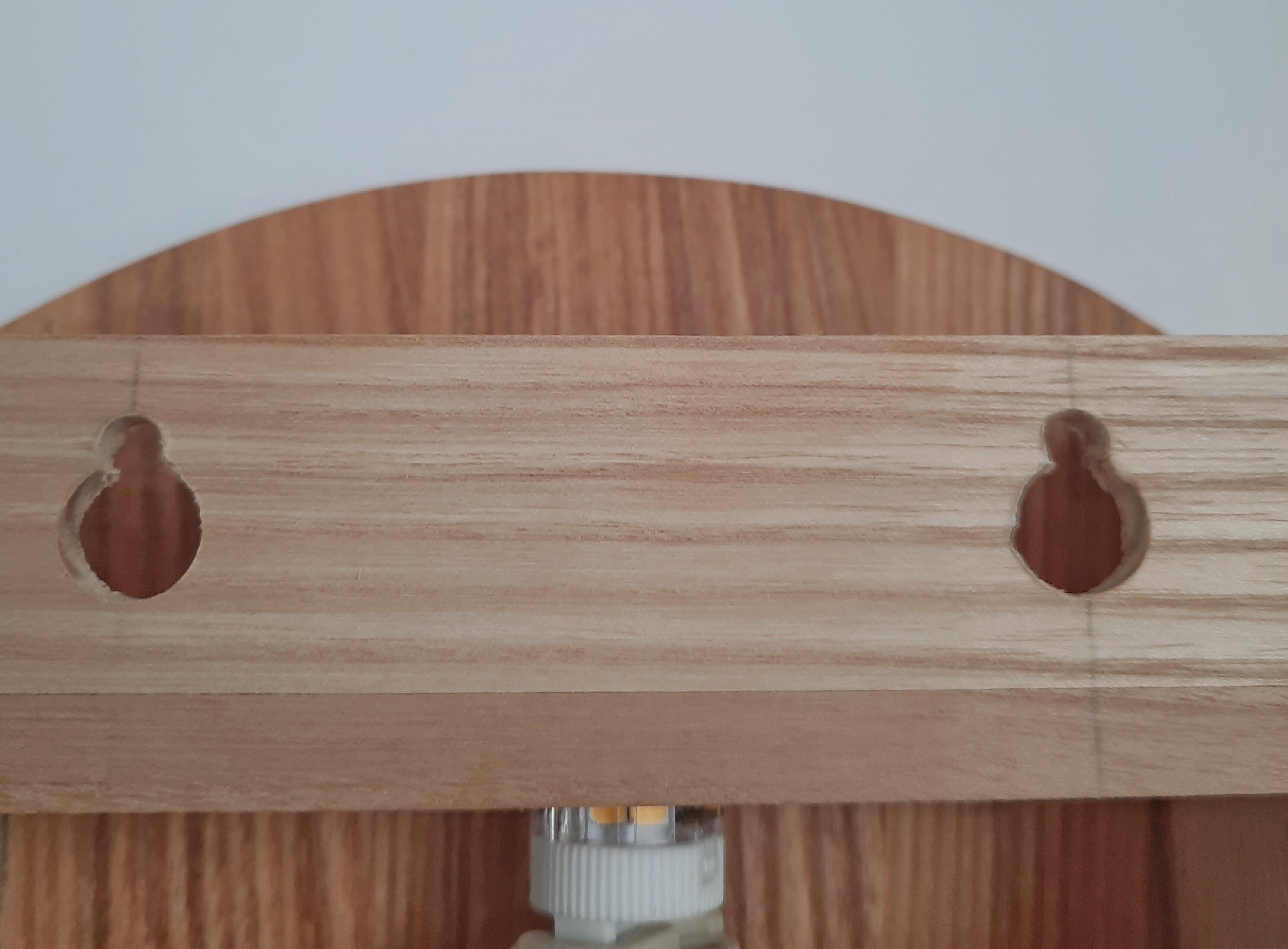 Up Down Light Round Wood Sconce Led Wall Lighting Minimalist - Etsy