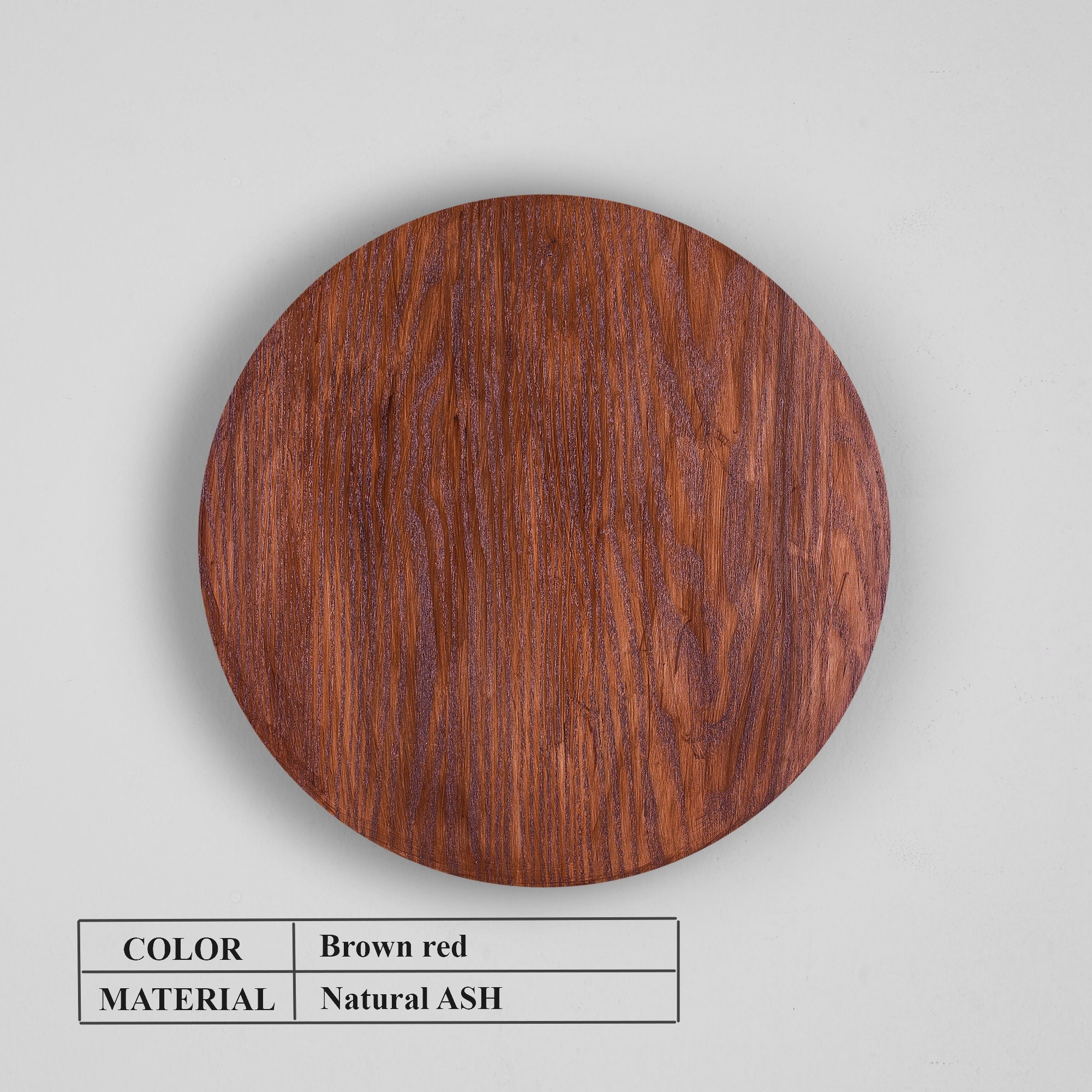 Up Down Light Round Wood Sconce Led Wall Lighting Minimalist - Etsy