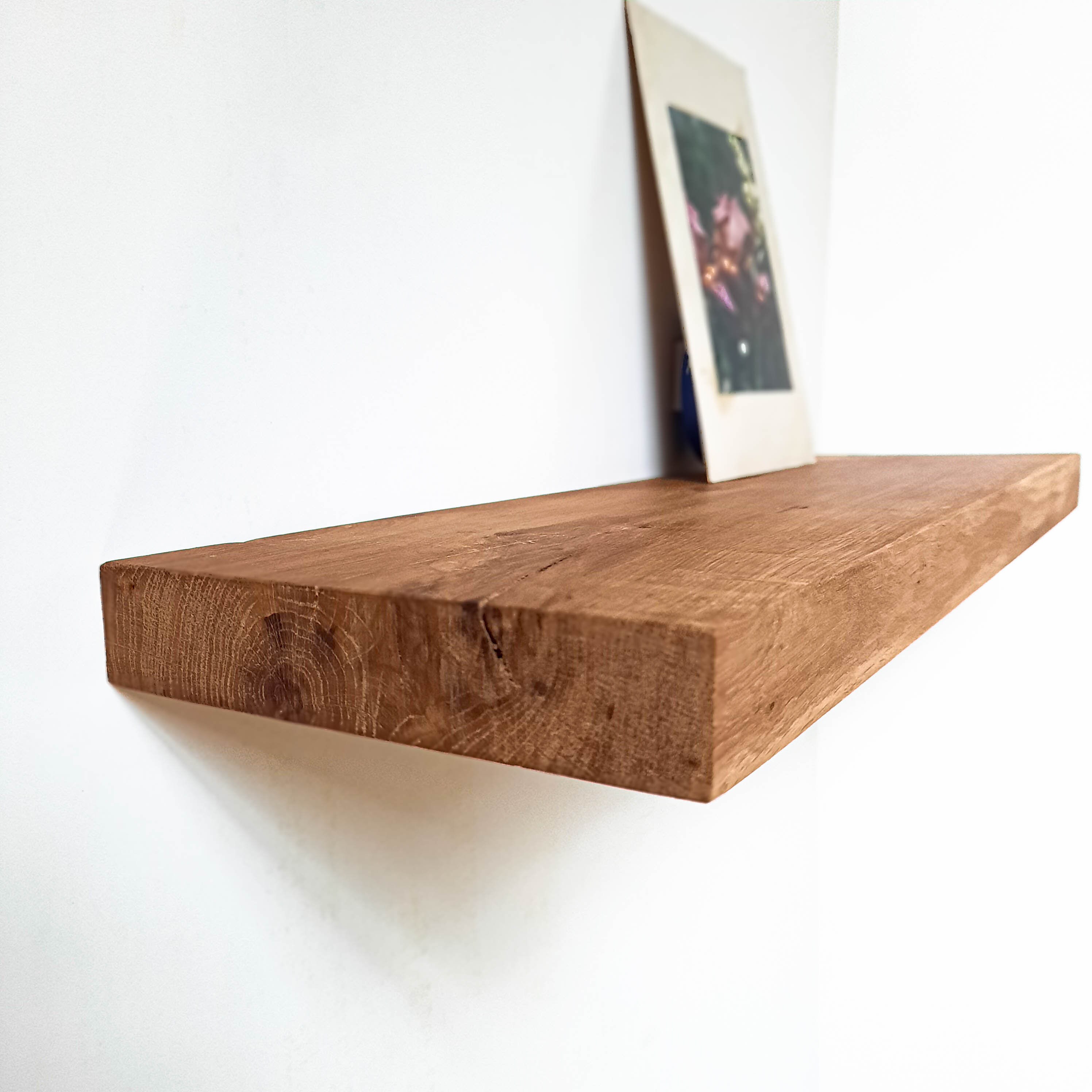 Large Floating Shelf With Brackets OAK Long Wood Shelf Book Shelves ...