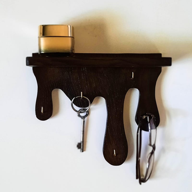 Wooden Key Wall Holder - Etsy