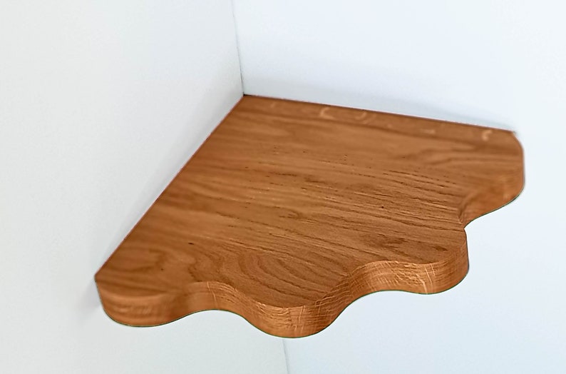 Floating Corner Shelf Wavy Shelves Scallop Corner Bookshelf Minimalist ...