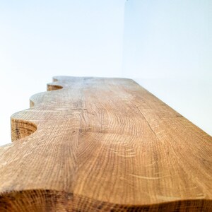 Long Wavy Floating Shelf With Brackets OAK Squiggle Shelves Maximalist ...