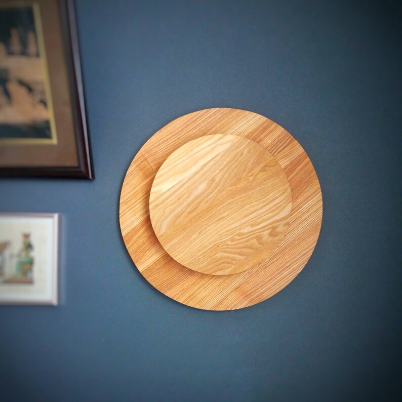 Round Wall Lamp MOON Wood Sconce Led Wall Lighting Minimalist | Etsy