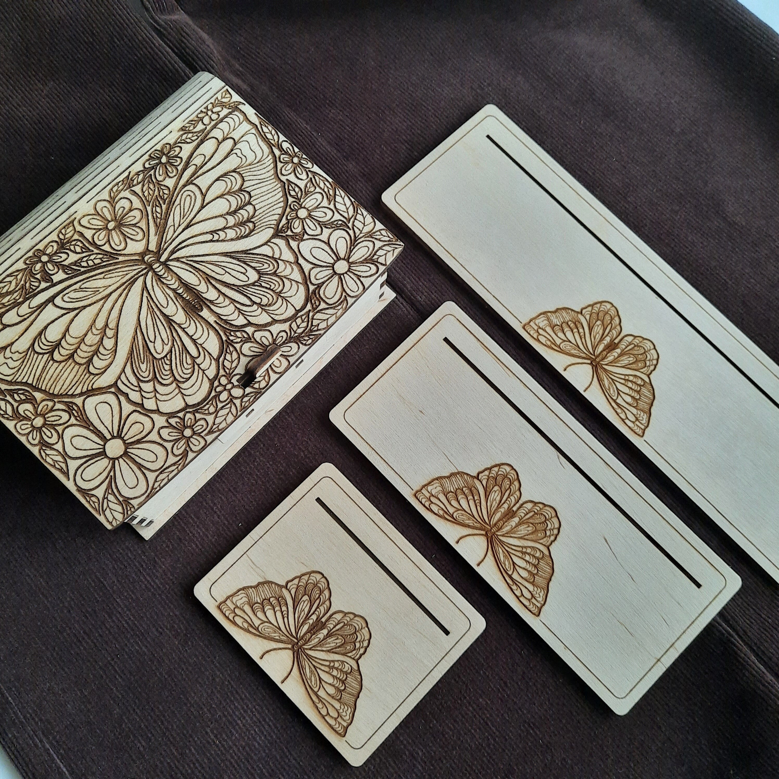 Tarot Wood Box BUTTERFLY Oracle Card Box Tarot Storage - Etsy