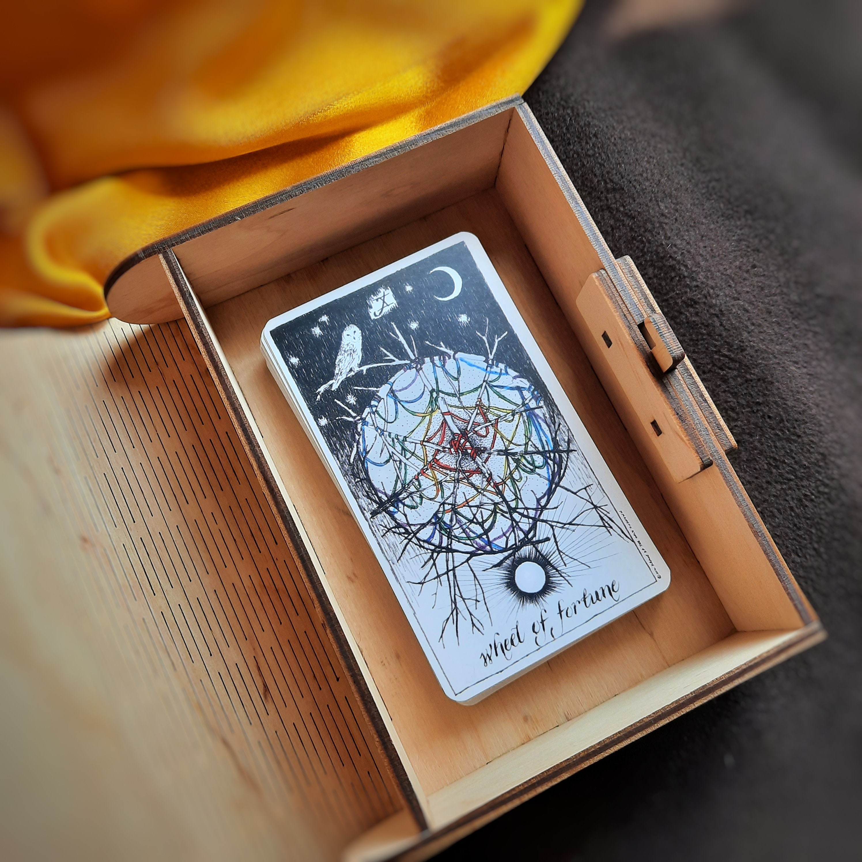 Tarot Wood Box BUTTERFLY Oracle Card Box Tarot Storage - Etsy