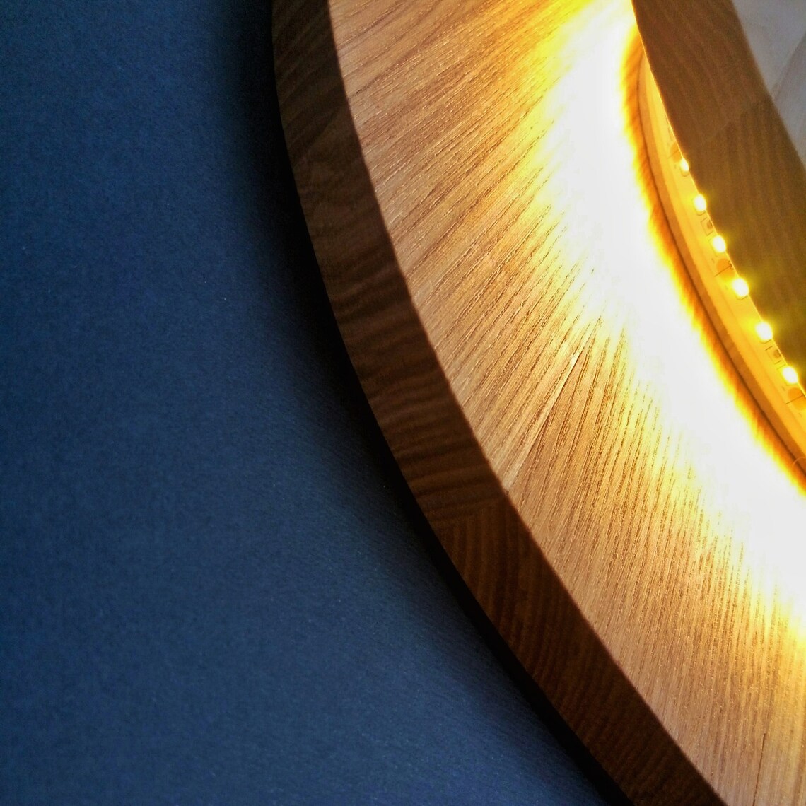 Round Wall Lamp MOON Wood Sconce Led Wall Lighting Minimalist | Etsy
