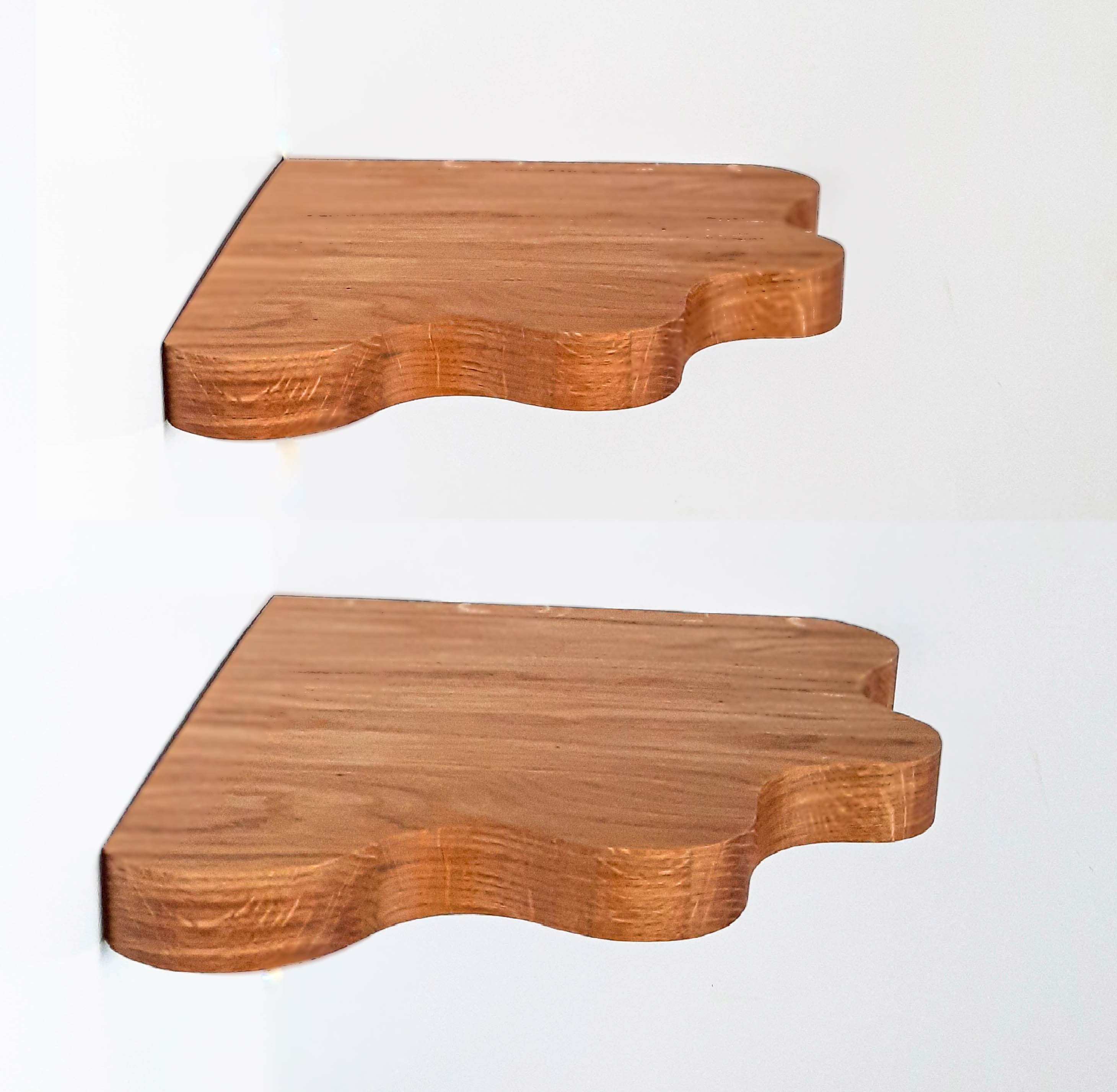 Floating Corner Shelf Wavy Shelves Scallop Corner Bookshelf Maximalist ...