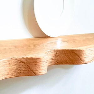 Long Wavy Floating Shelf With Brackets OAK Squiggle Shelves Maximalist ...