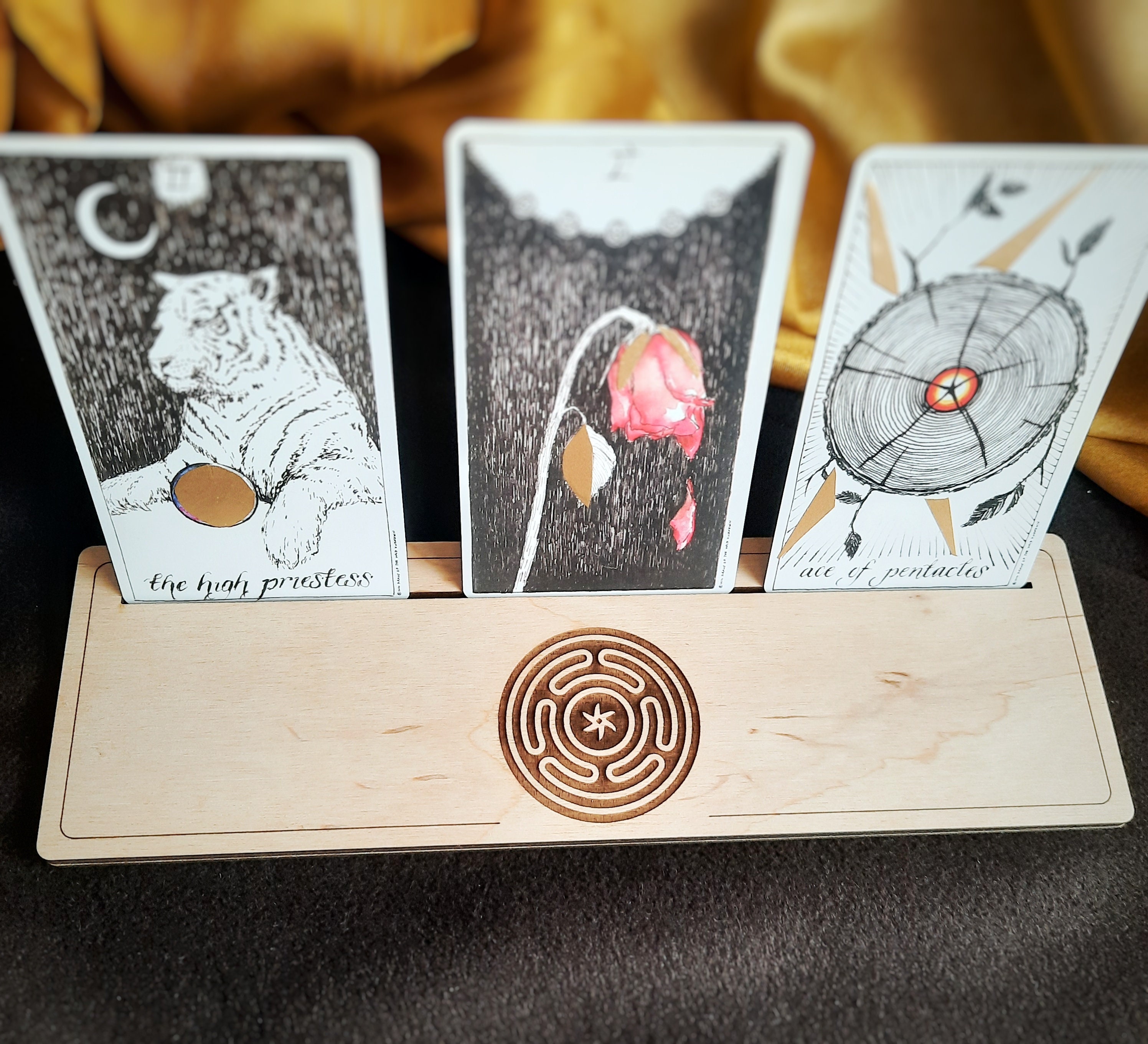 Tarot card stand HECATE Tarot card holder Personalized board | Etsy
