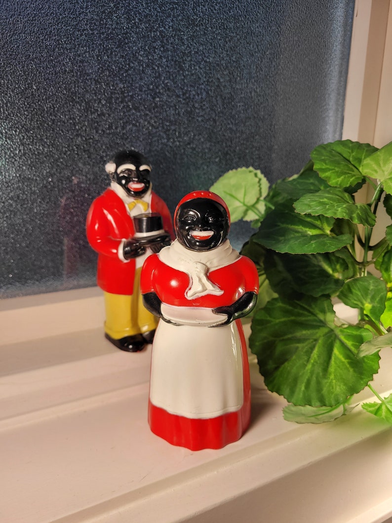 Vintage Aunt Jemima And Uncle Moses Salt And Pepper Shaker Etsy