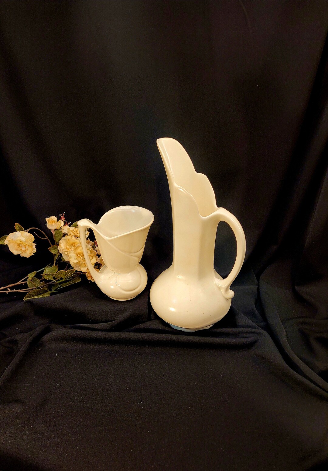 Choice, Vintage, Crown Devon, Creamware Pitchers, Late Art Deco, C ...