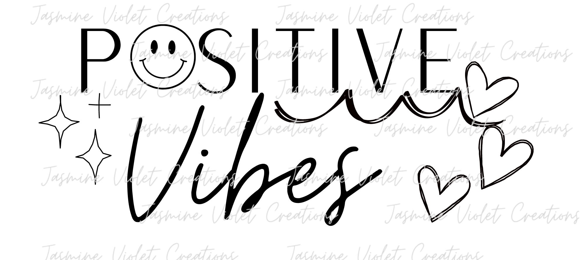 Positive Vibes - PNG Image - PNG- Digital Image - Images - PNG File ...