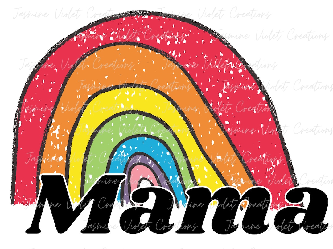 Rainbow Mama- Digital Image - Images - PNG File - Instant Download ...