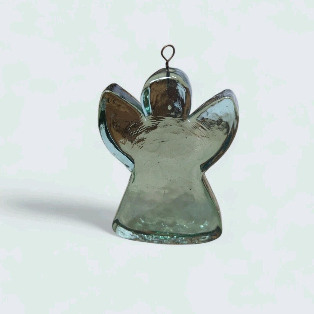 Recycled Glass Angel Window Tree Ornament Suncatcher Tree Vintage 5 ...