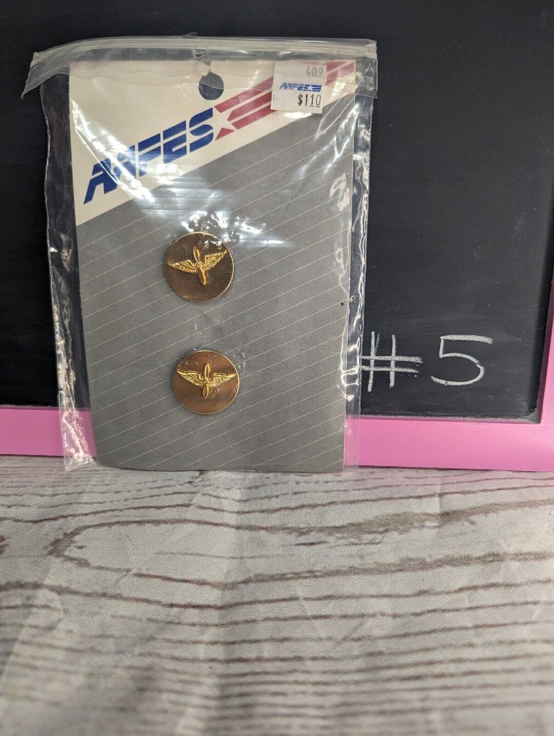 AAFES Propeller Wing Pin Set 2 New Old Stock AR BOS Aviation E.P ...