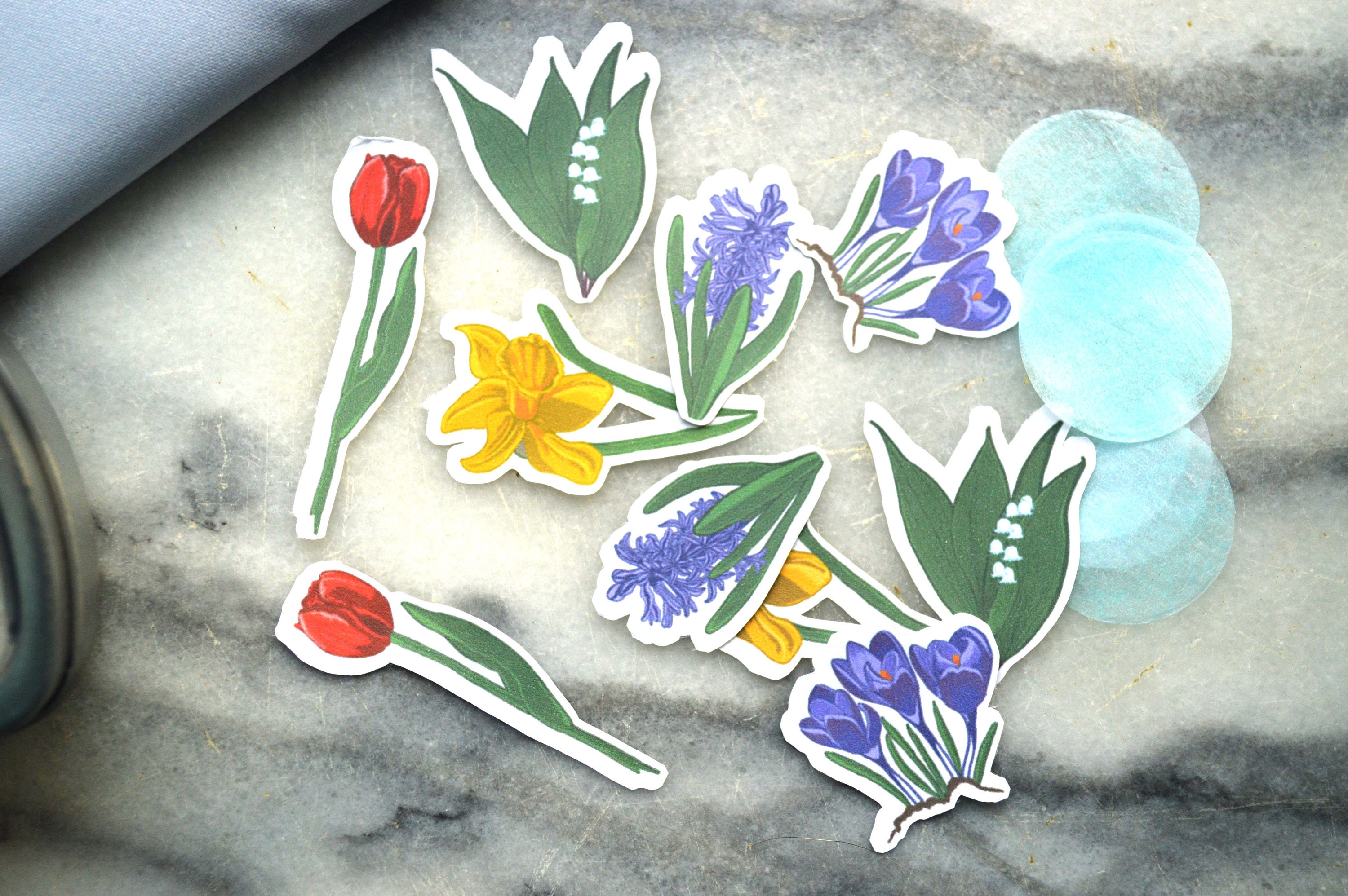 Spring Flowers Sticker Set Sticker Set Stickers Flowers | Etsy