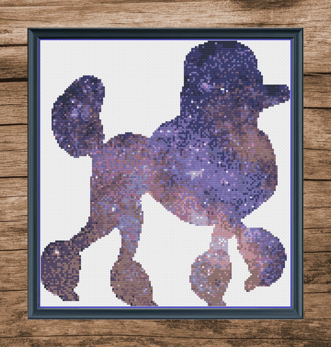 Galaxy Poodle Cross Stitch Pattern PDF, Poodle Cross Stitch, Dog Cross ...