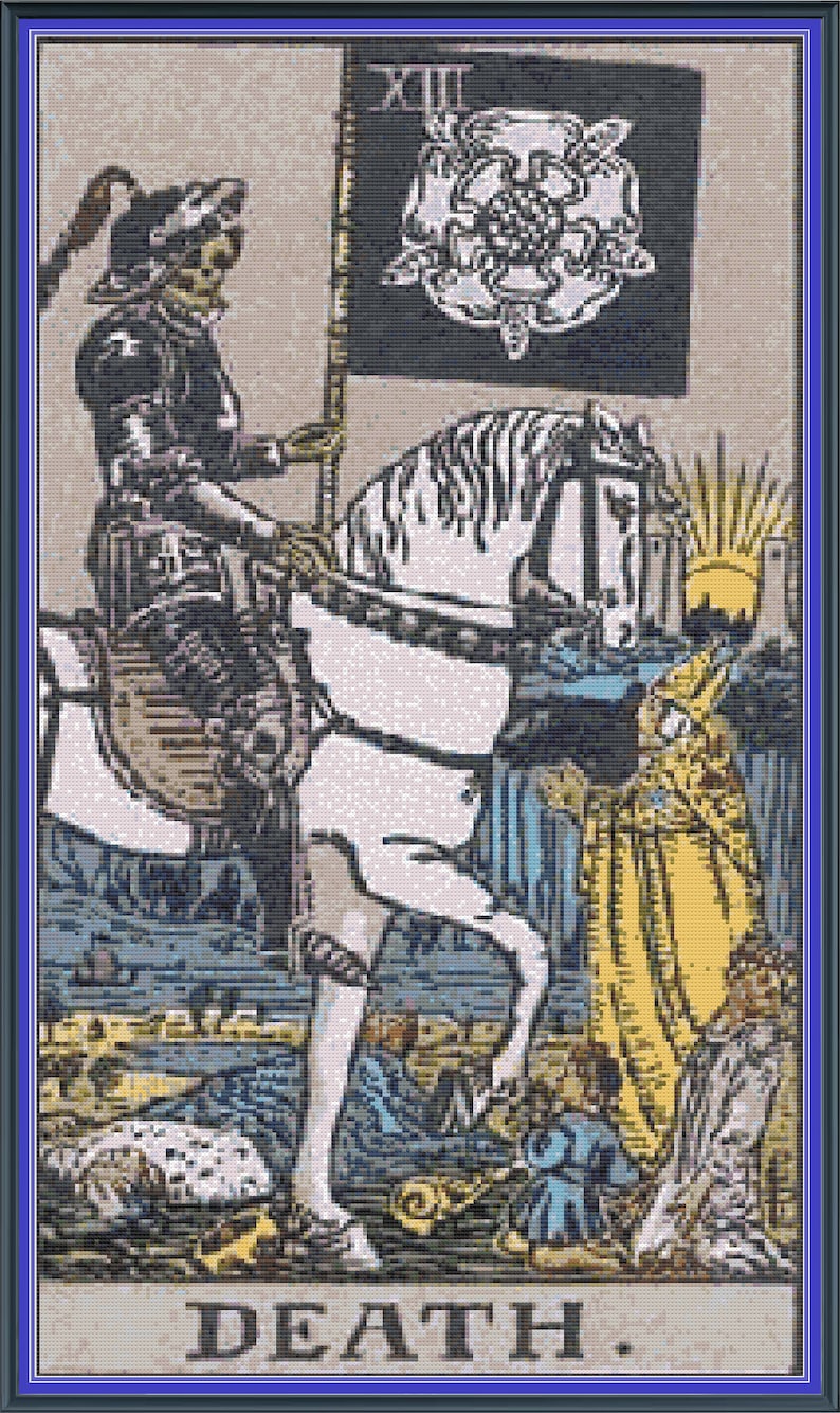 Death Tarot Card Cross Stitch Pattern PDF Tarot Cross Stitch - Etsy