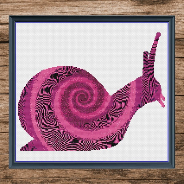 Snail Cross Stitch - Etsy