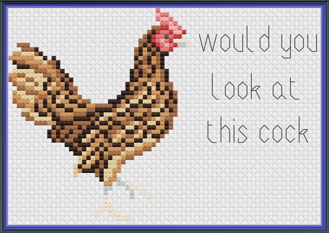 Funny Chicken Cross Stitch Pattern PDF, Chicken Cross Stitch, Easy ...