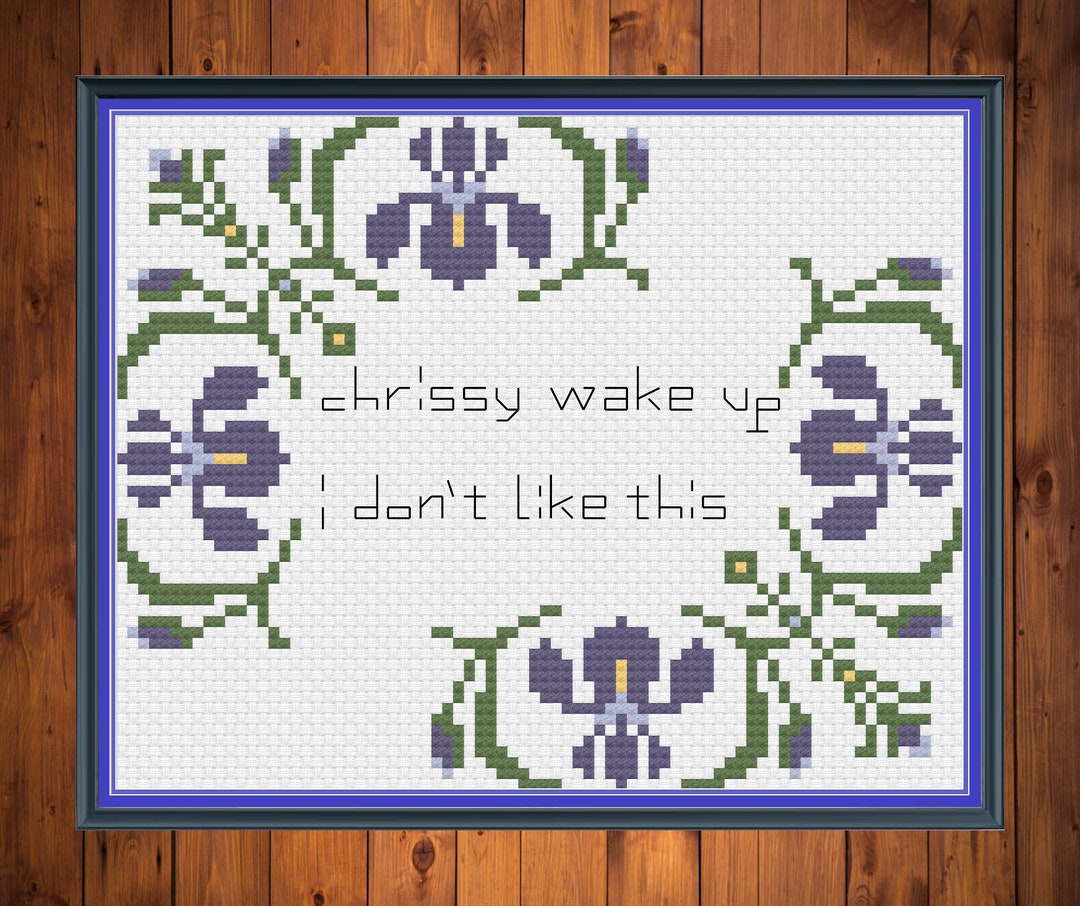 Chrissy Wake up Cross Stitch Pattern PDF, Modern Cross Stitch, Funny ...