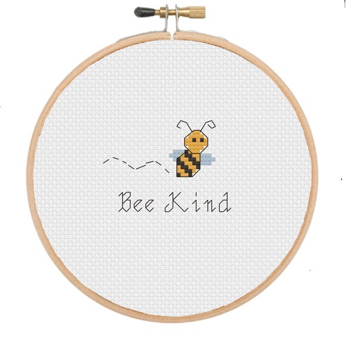 Cross-stitch Pattern Bee Kind Downloadable PDF - Etsy
