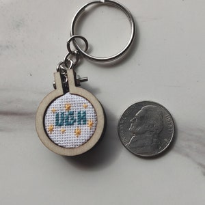 Cross Stitch Key Chains, Complete Cross Stitch, Keychain - Etsy