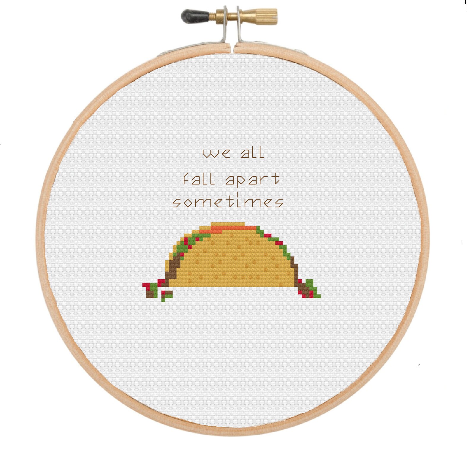 Taco Cross Stitch Pattern PDF, Taco Cross Stitch, Funny Cross Stitch ...