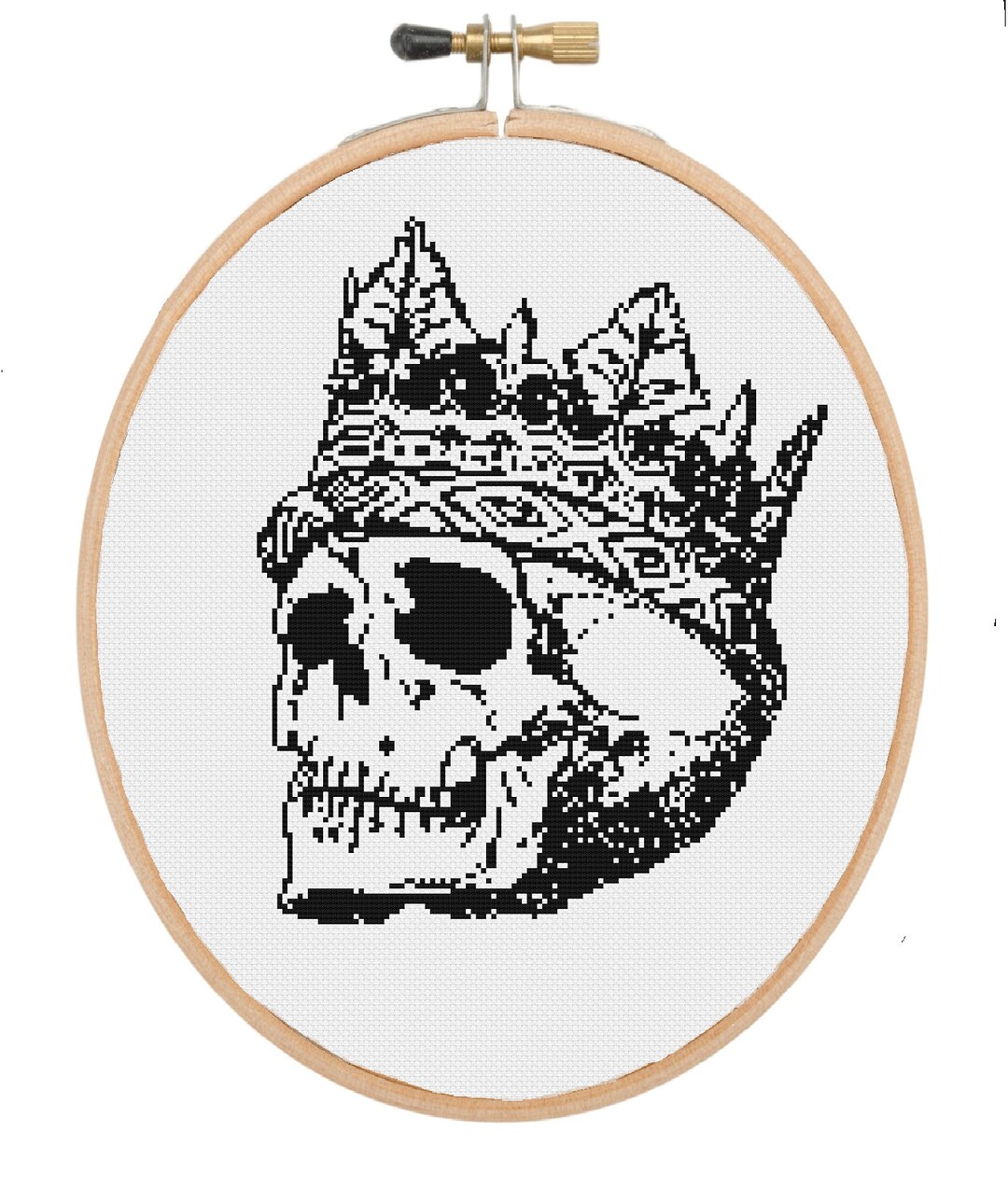 Skull Cross Stitch Pattern PDF, Skull Cross Stitch - Etsy