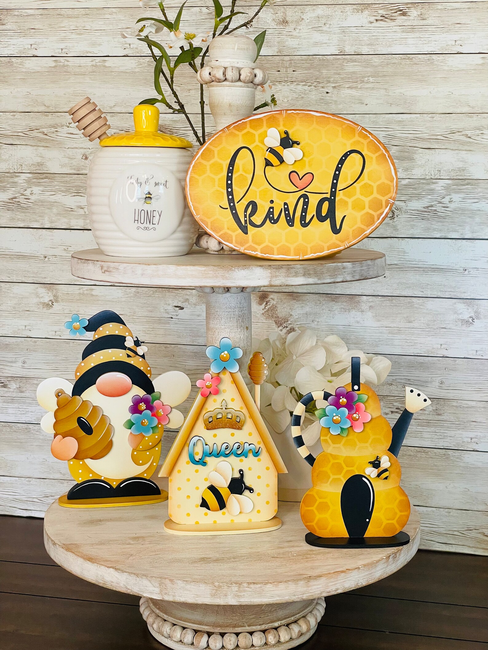 Bee Kind Sign Bee Tiered Tray Decor Honey Bee Sign Shelf - Etsy