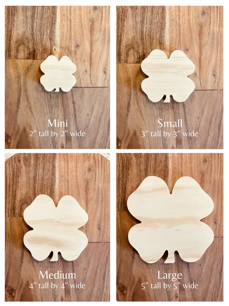 4-leaf Clover Shaped Craft Wood Unfinished Tiered Tray Decor | Etsy