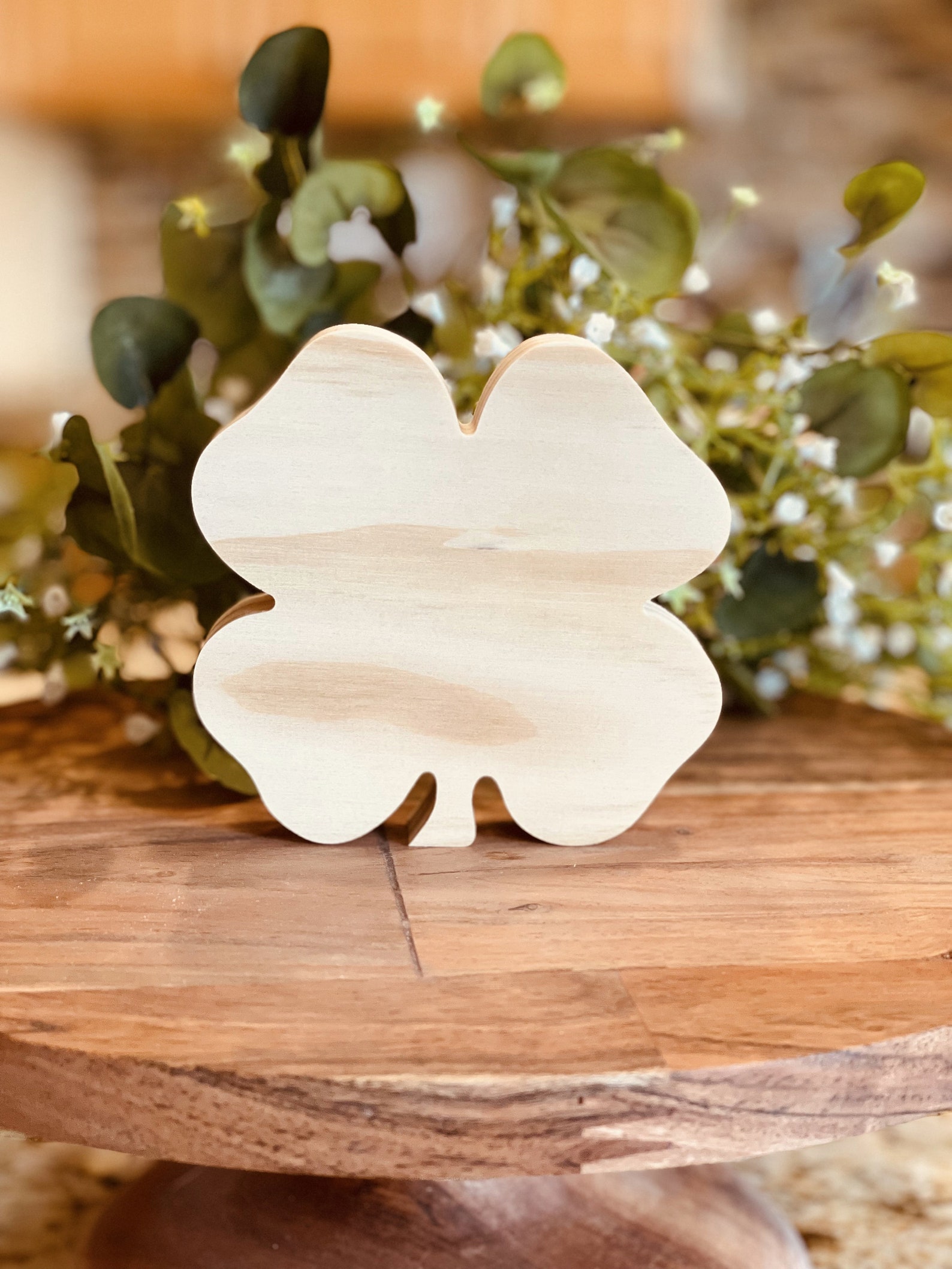 4-leaf Clover Shaped Craft Wood Unfinished Tiered Tray Decor | Etsy