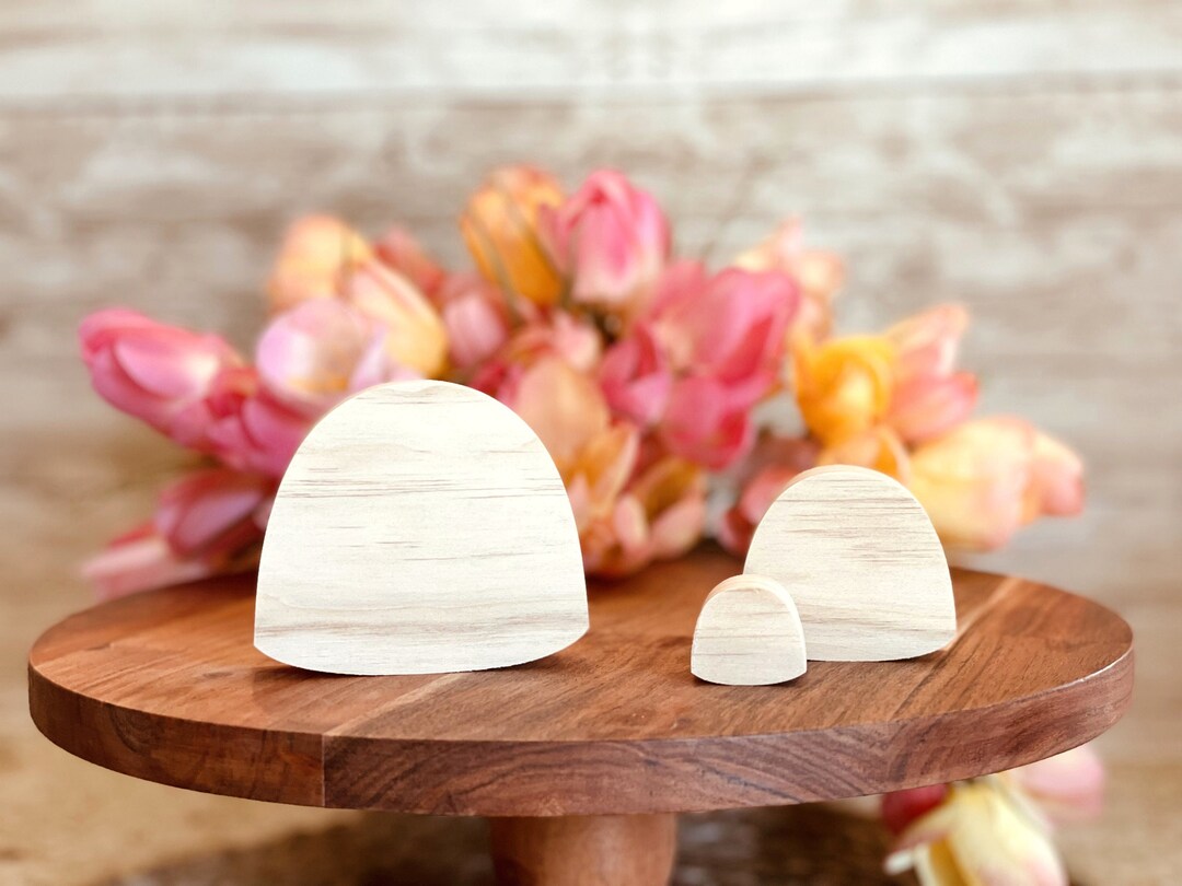 Gumdrop Shaped Craft Wood Unfinished Tiered Tray Decor DIY - Etsy