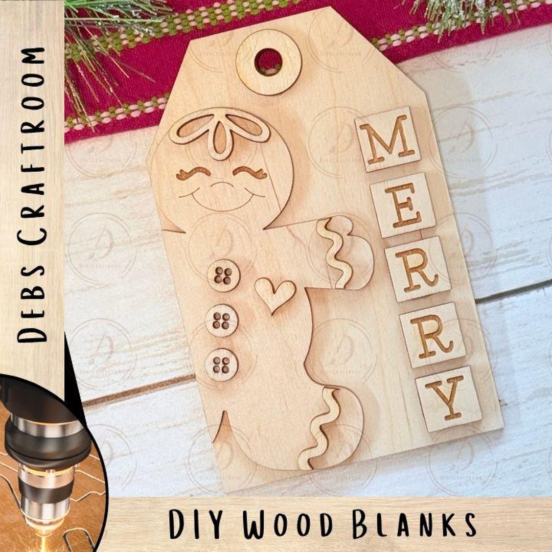 DIY Merry Gingerbread Gift Tag Ornament | DIY Christmas Ornament ...
