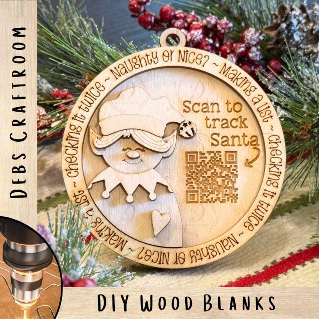 Santa Tracker Ornament: Elf Character | DIY Christmas Ornament | Ready ...