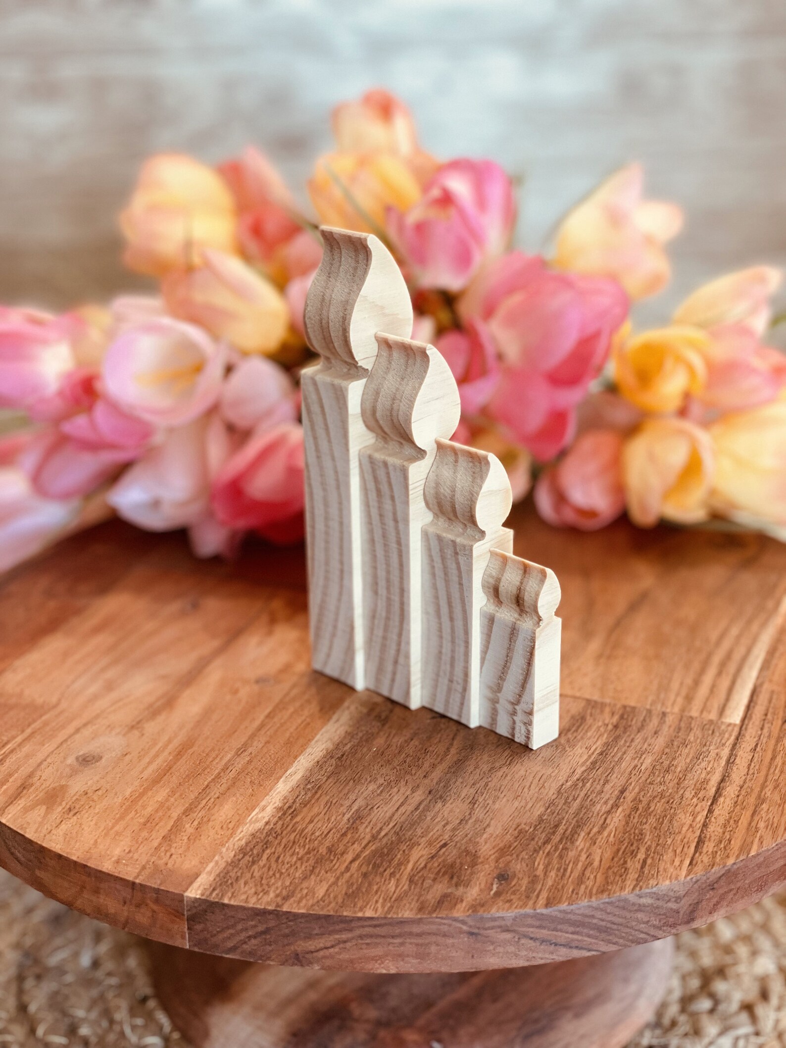 Candle Shaped Craft Wood Unfinished Birthday Candle Birthday - Etsy