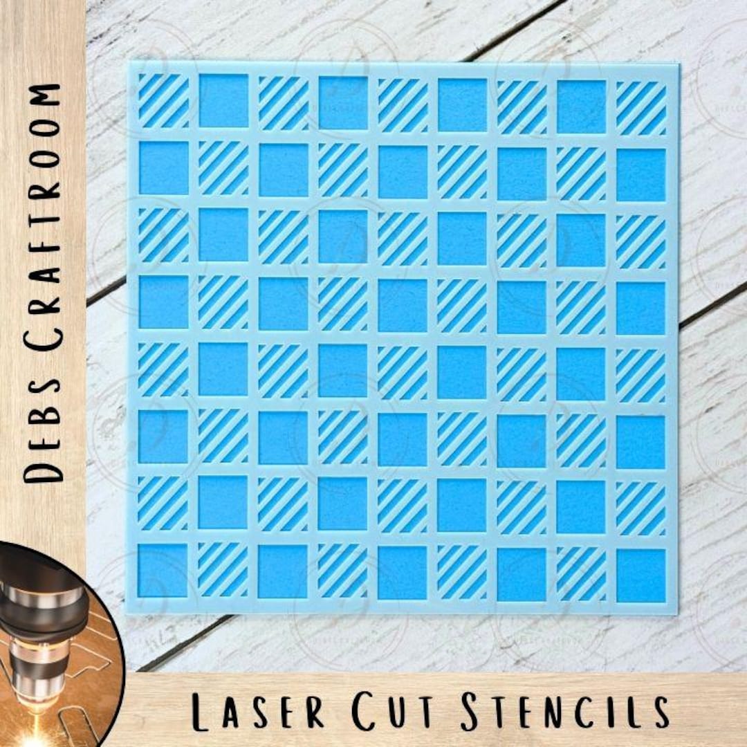 Buffalo Check Stencil | Reuseable Craft Stencil - Etsy