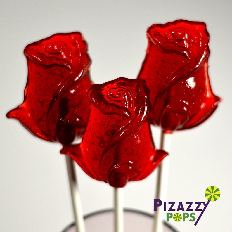 Rose-shaped Gourmet Lollipops - Etsy