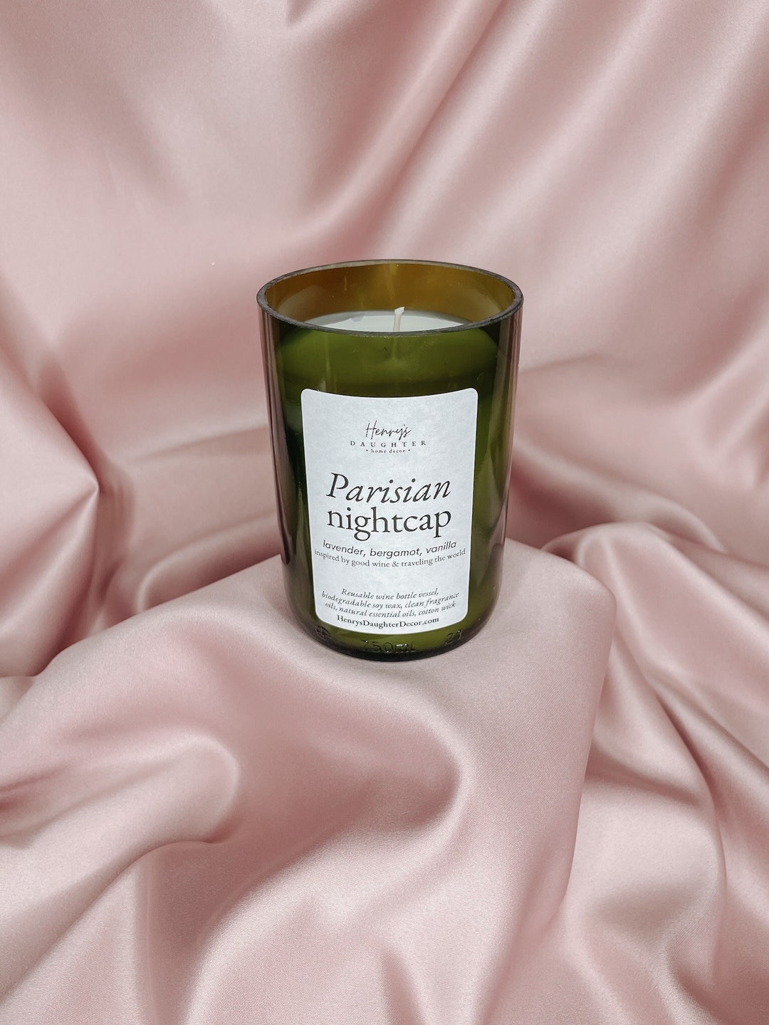 Parisian Nightcap Wine Bottle Candle | Lavender Vanilla - Etsy