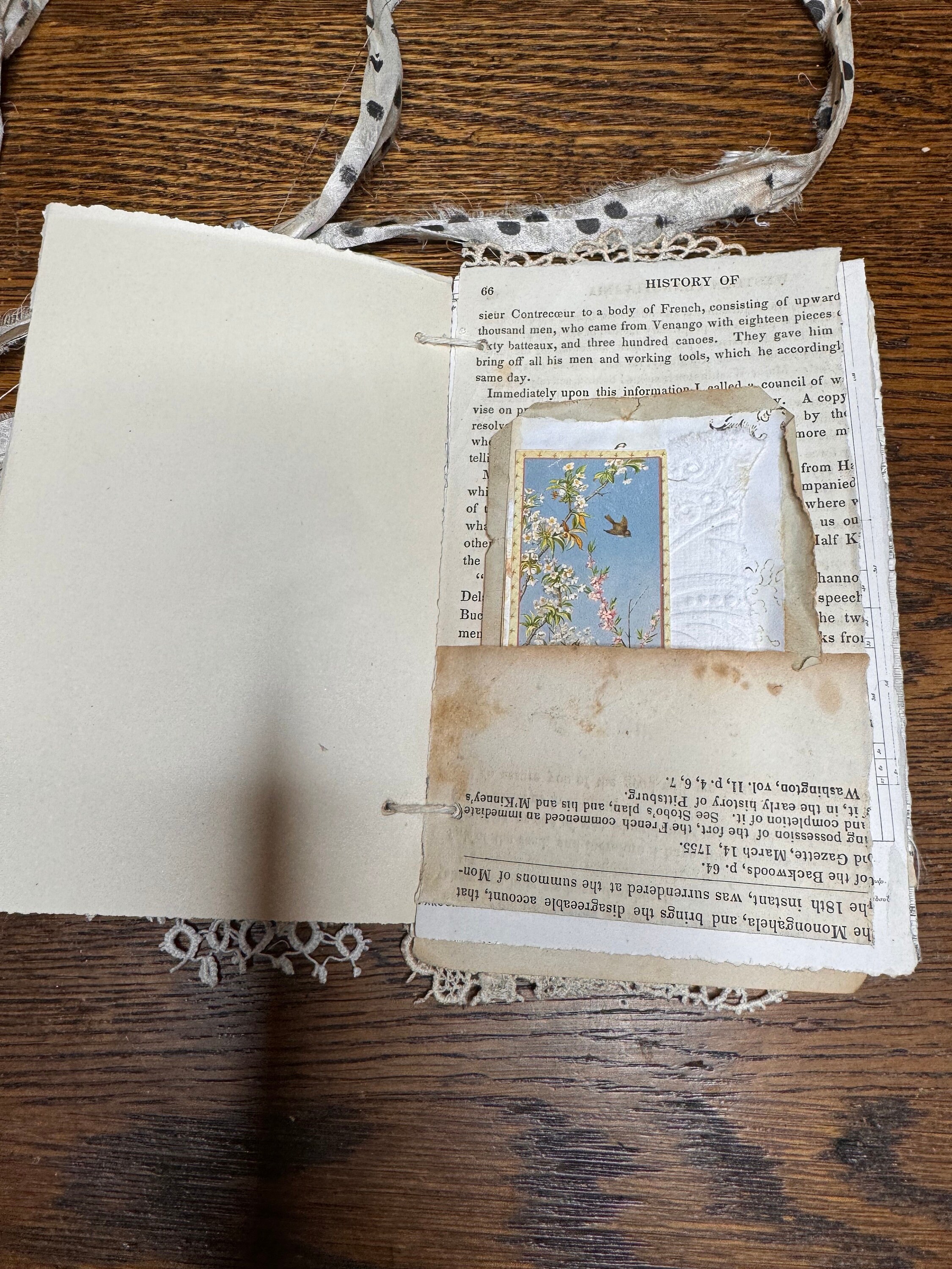 Mini Booklet Junk Journal- Flash Card Cover Vintage Books Paper - Etsy