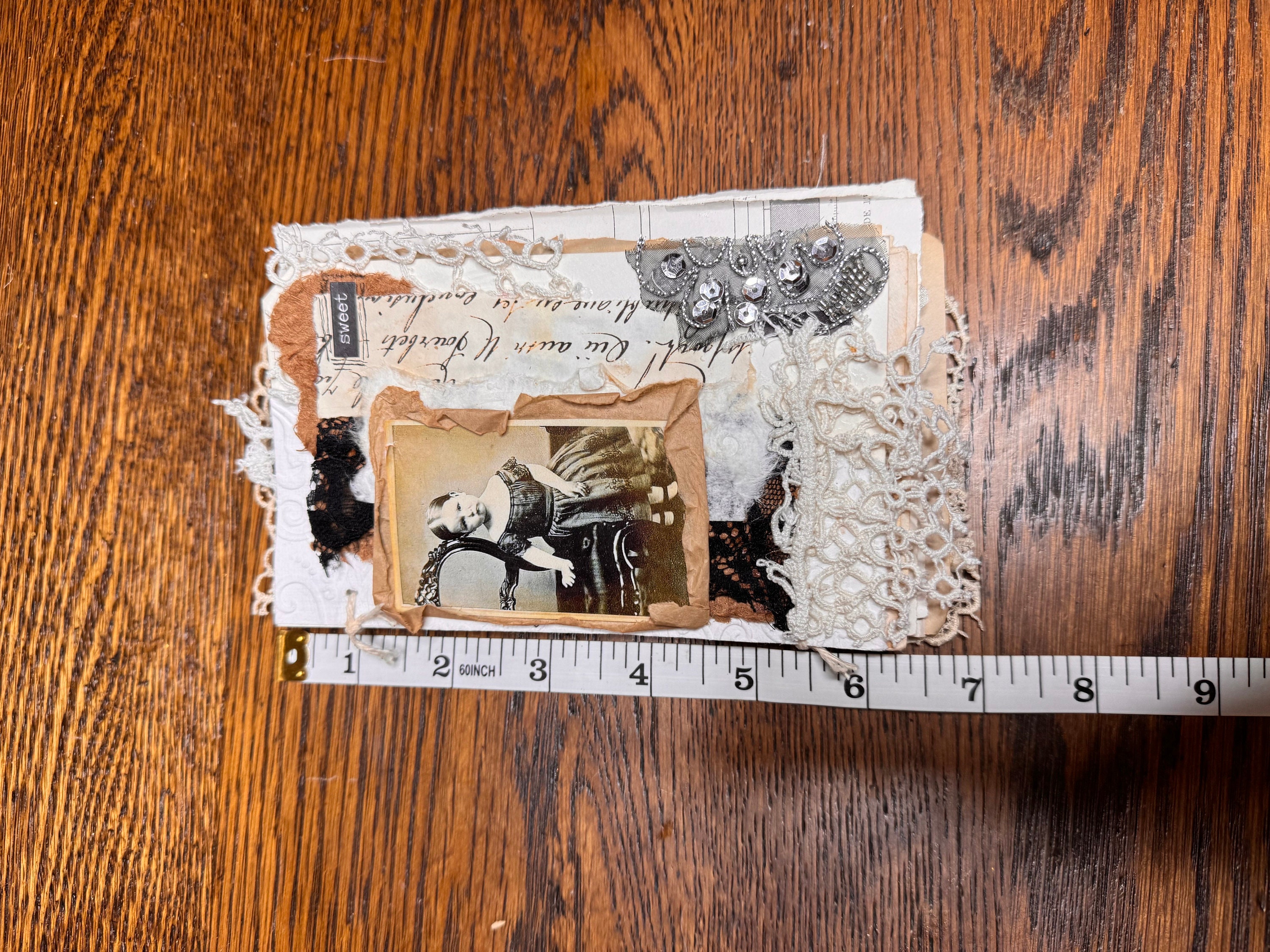 Mini Booklet Junk Journal- Flash Card Cover Vintage Books Paper - Etsy