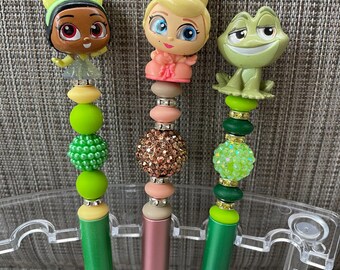 Doorable Princess and the Frog Beaded Pen, Retractable and Refillable ...