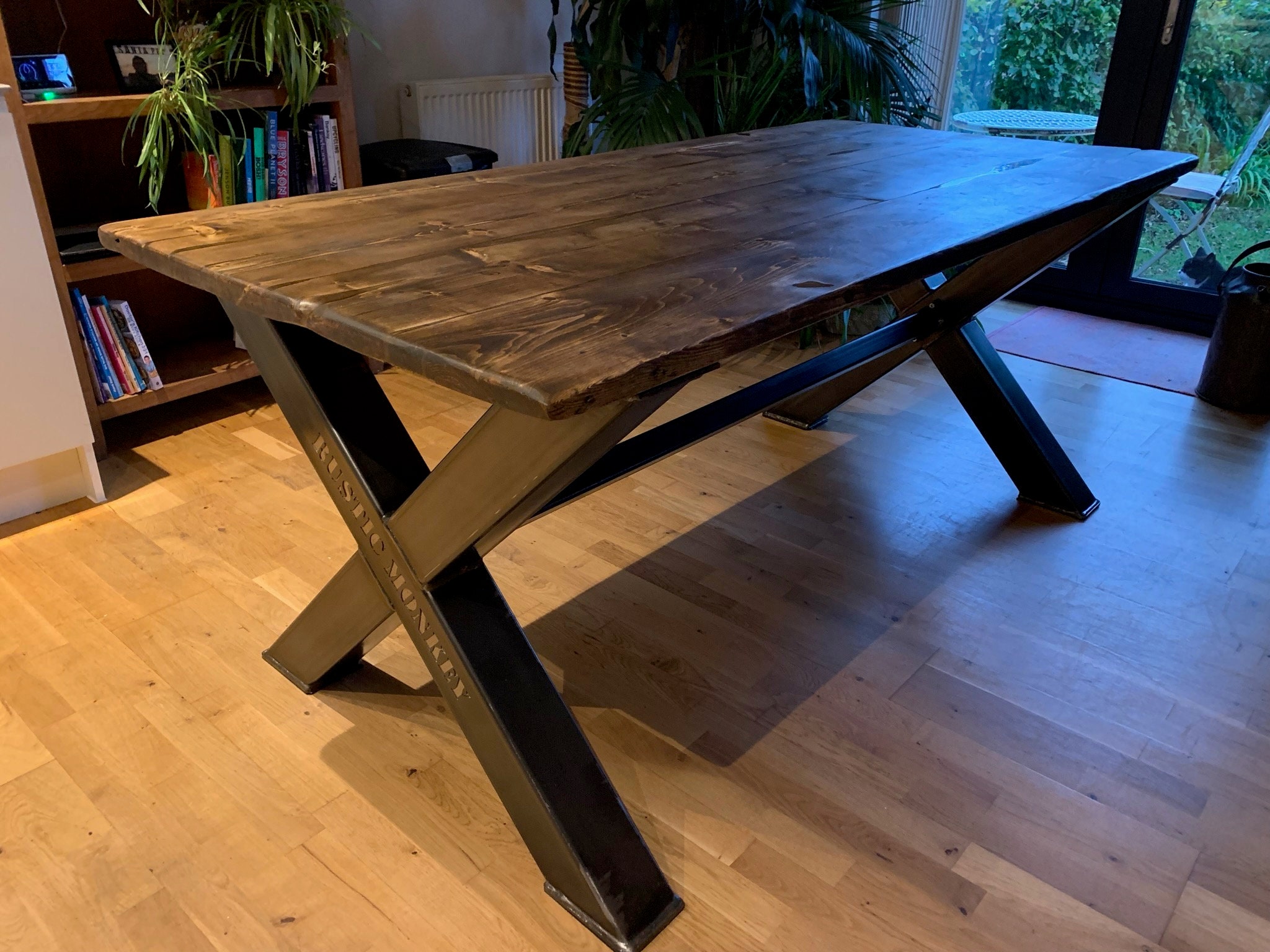 Rustic Dining Table Reclaimed Wood With Epoxy Resin Infills - Etsy