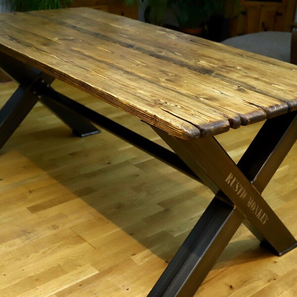 Rustic Dining Table - Etsy UK